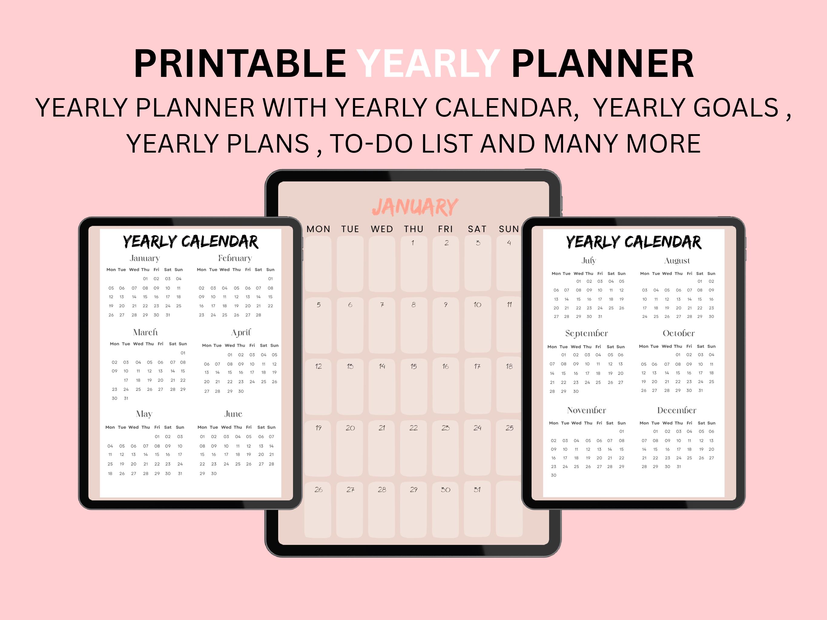 2026 Yearly Planner Printable by Onyx Planners All-in-one Life ...