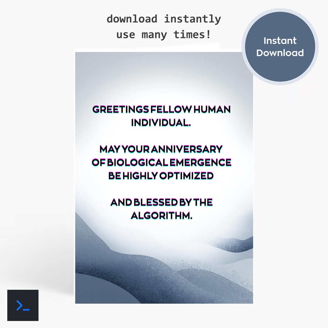AI Slop Birthday Card | for Your AI Dependent IT Friend in the ...