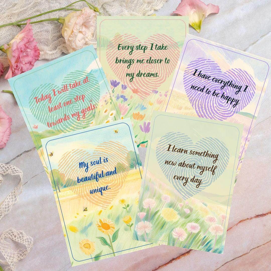 Printable Affirmation Cards – Self‑reflection, Positive Thinking ...