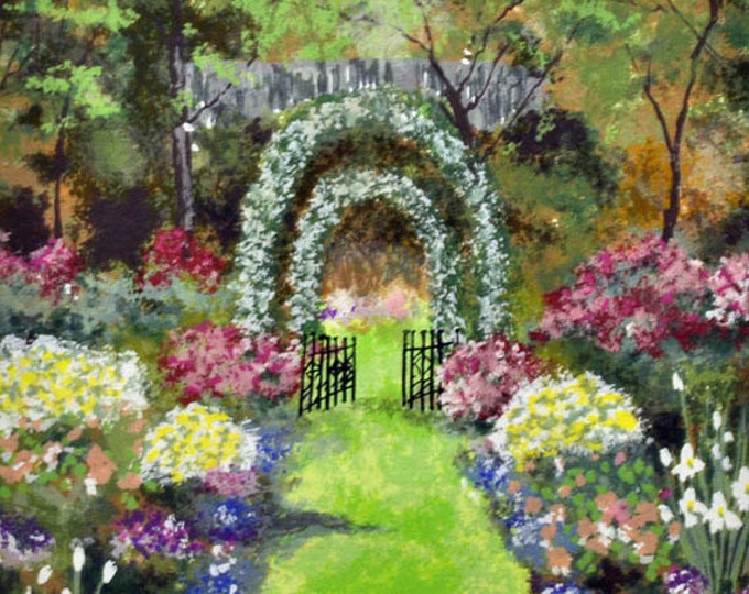 Garden Gate - Eda Varricchio - Original Serigraph Print - Etsy