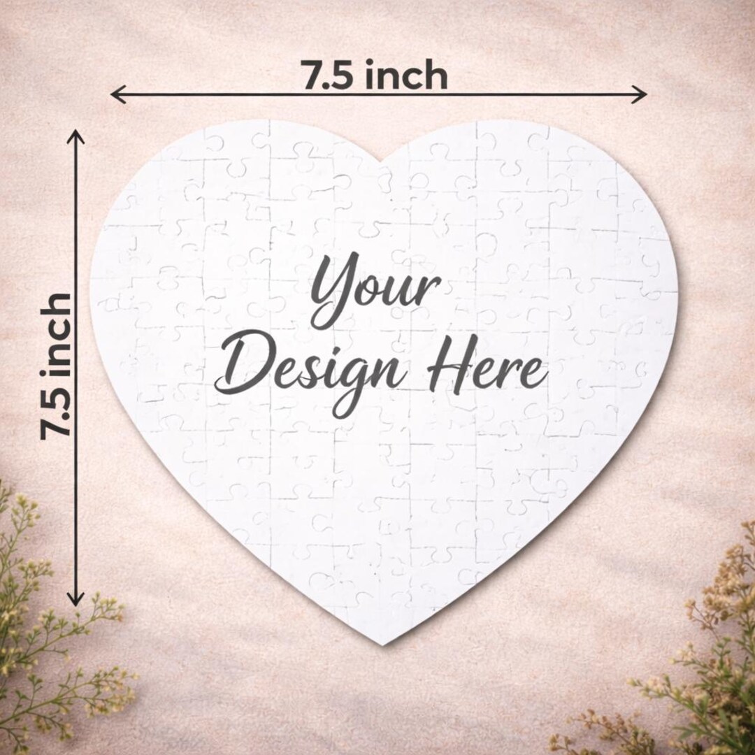 Design Your Own Heart Puzzle, Custom Photo Puzzle, Personalized Heart ...