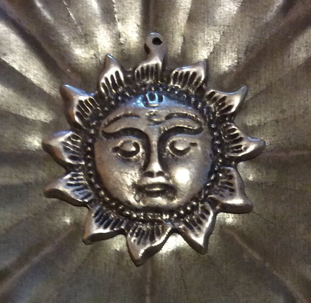 Mykonos Greek Casting Sun Pendant 55mm X 51mm BALI SUNRISE Pewter Qty 1 ...