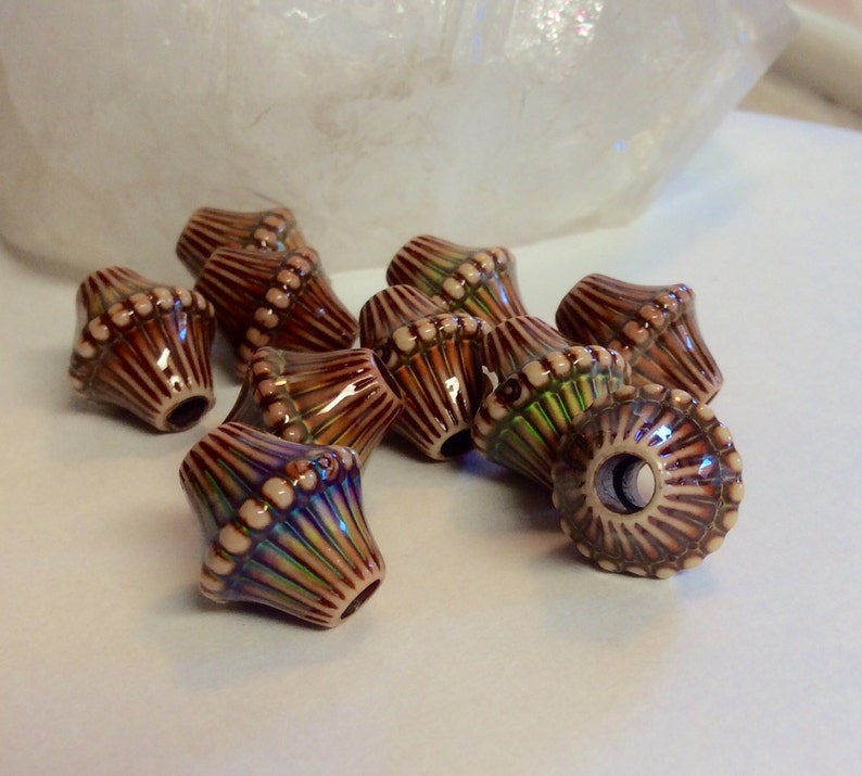 Mood Bead Mirage Bead Polymer Clay Bead Heat Sensitive Bicone Bead ...