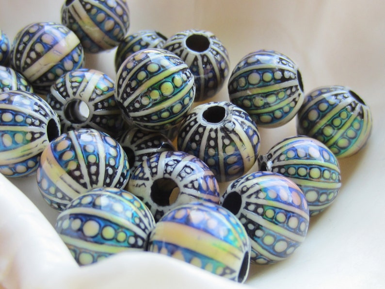 Mood Bead Mirage Bead Polymer Clay Bead Heat Sensitive Round Bead Sea ...