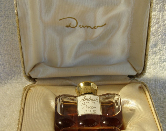 Vintage 1950's Ambush Perfume 1/4oz in Brocade Gold Box Dana - Etsy