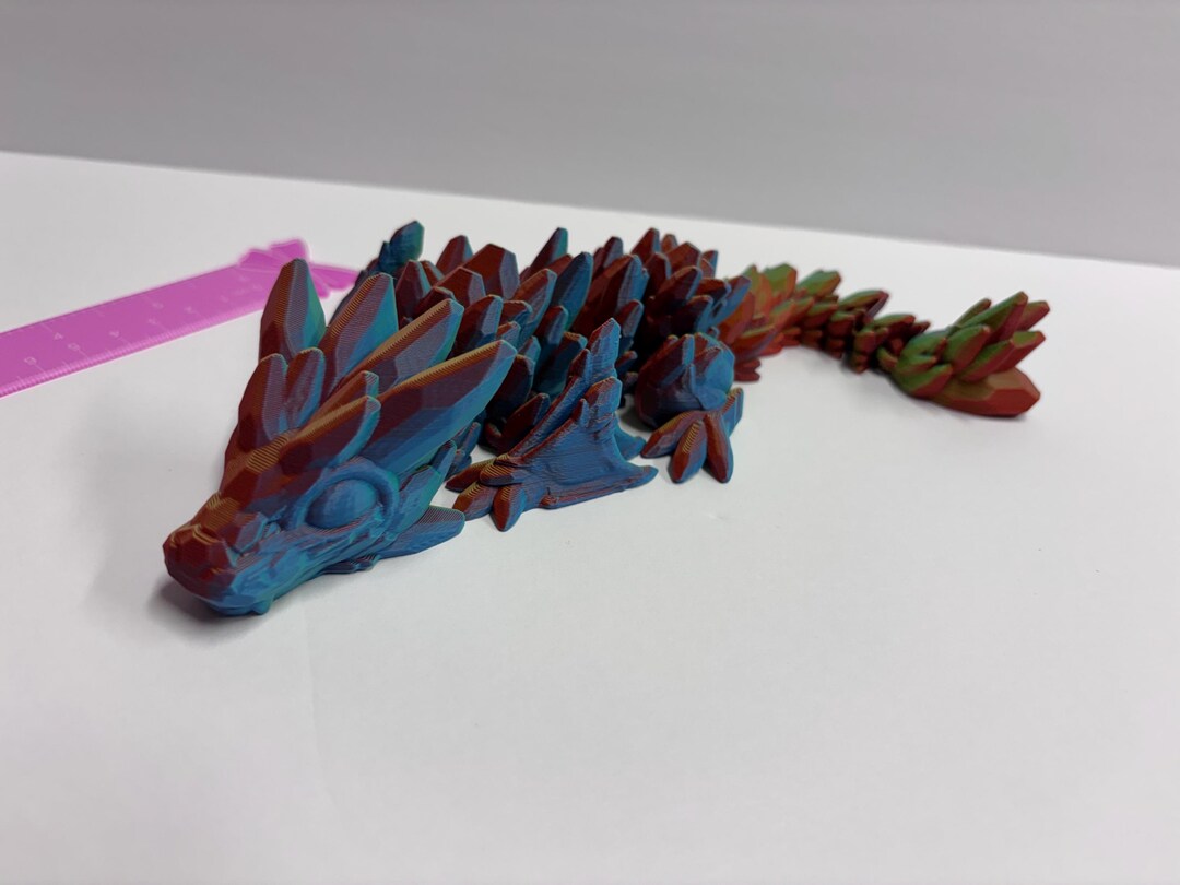 3D Printed Flexi Dragon - Cinderwing3d Licensed PLA - Etsy