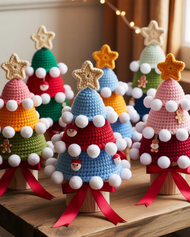 7-layer Christmas Tree Crochet Patterns Bundle | Ruffled, Amigurumi ...