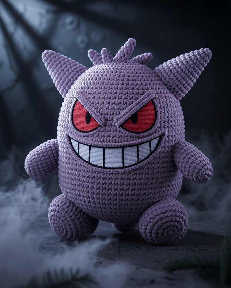 Gengar Pokemon Crochet Pattern PDF | Cute Gengar Amigurumi Plushie ...