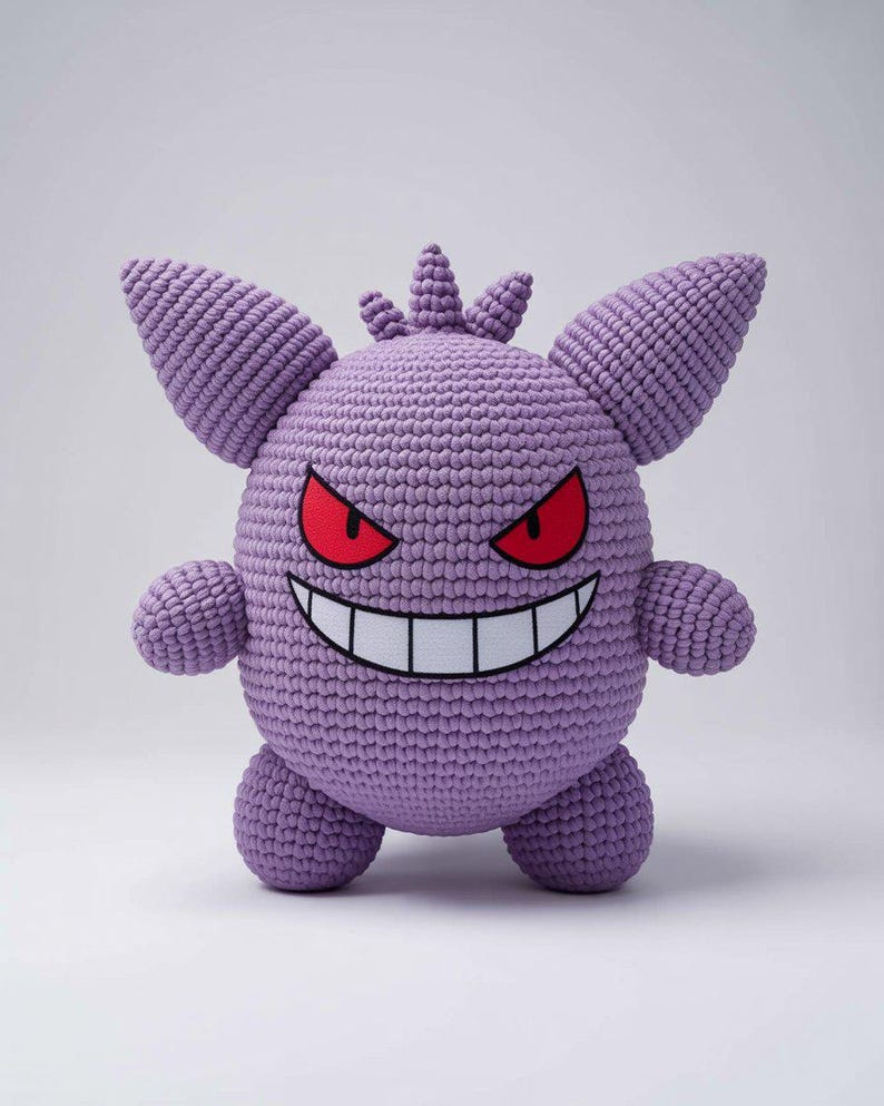 Gengar Pokemon Crochet Pattern PDF | Cute Gengar Amigurumi Plushie ...
