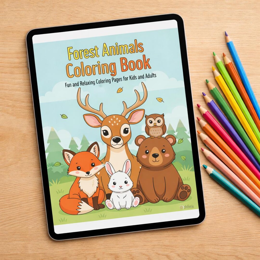 Forest Friends – A Fun Coloring Book - Etsy
