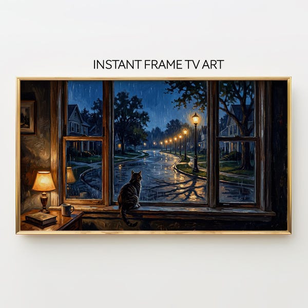 Rainy Streetlights - Etsy