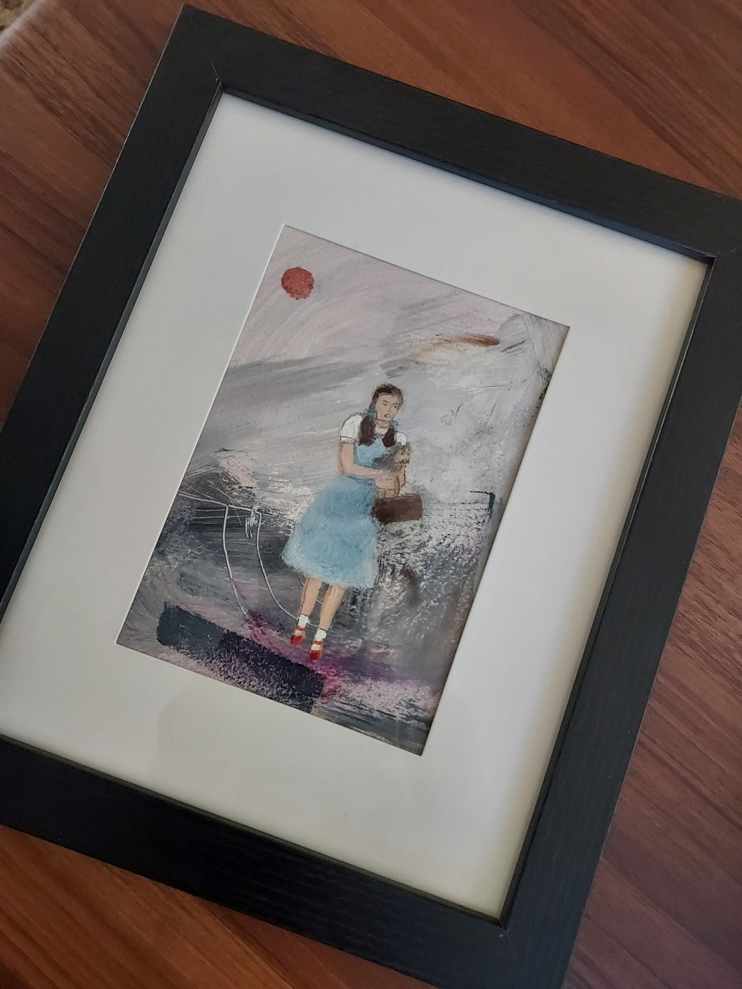 Dorothy and Toto Walk Into a Tornado Original Oil Painting Framed Art ...