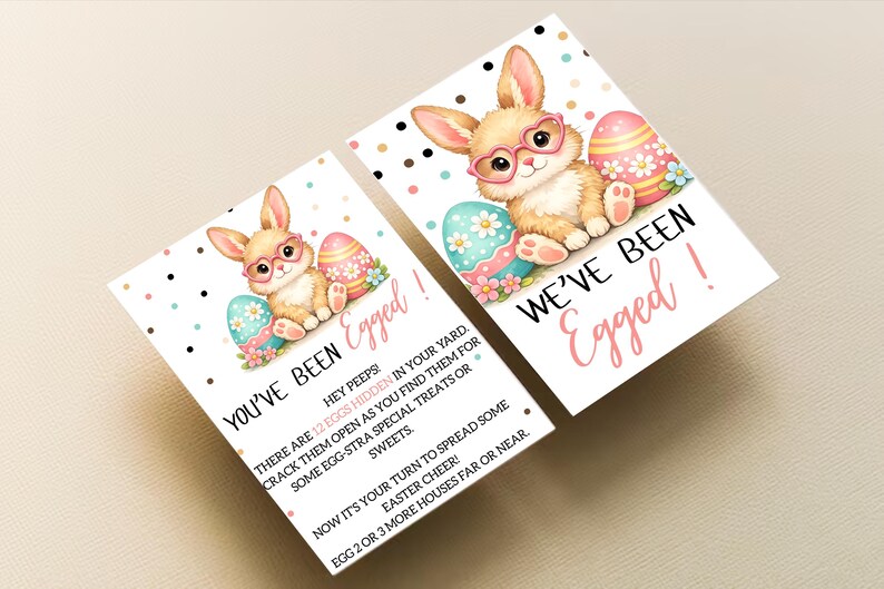Editable You’ve Been Egged Easter Egg Hunt Game, Neighborhood Egg Hunt ...