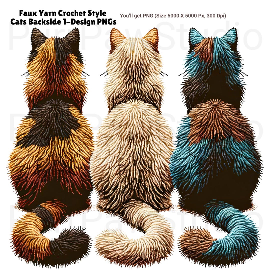 Latch Hook Cats Png - Amigurumi Cat Crochet Pattern - Cute Animal ...