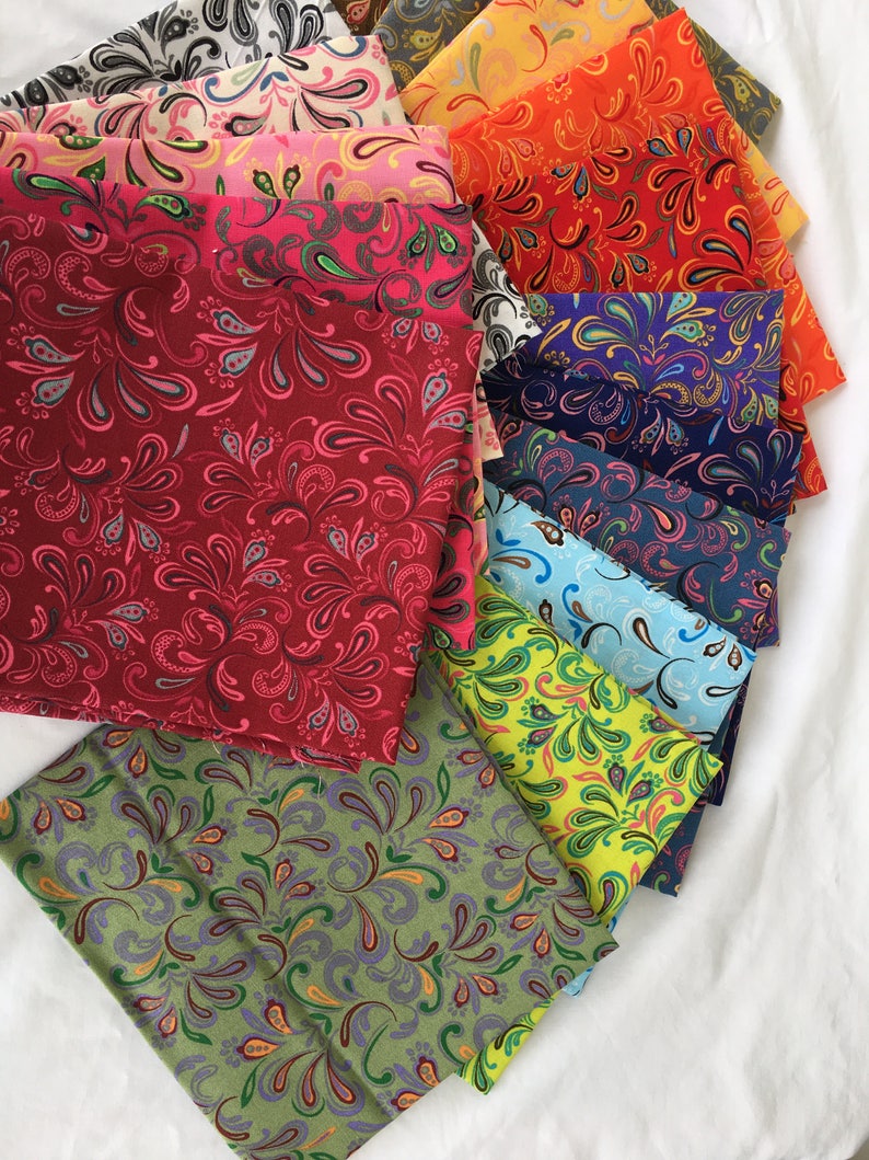 Fat Quarter Rainbow Assortment 17 Colors. Cotton Prints - Etsy
