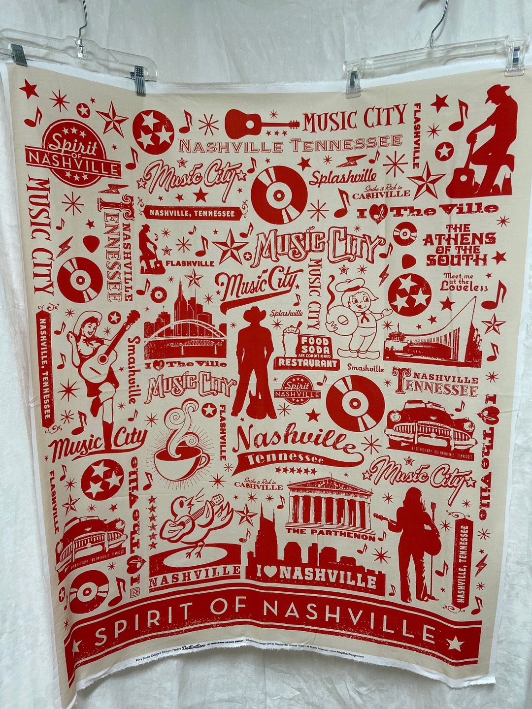 Nashville Riley Blake Fabric Quilt Panel - 100% Cotton Destinations ...