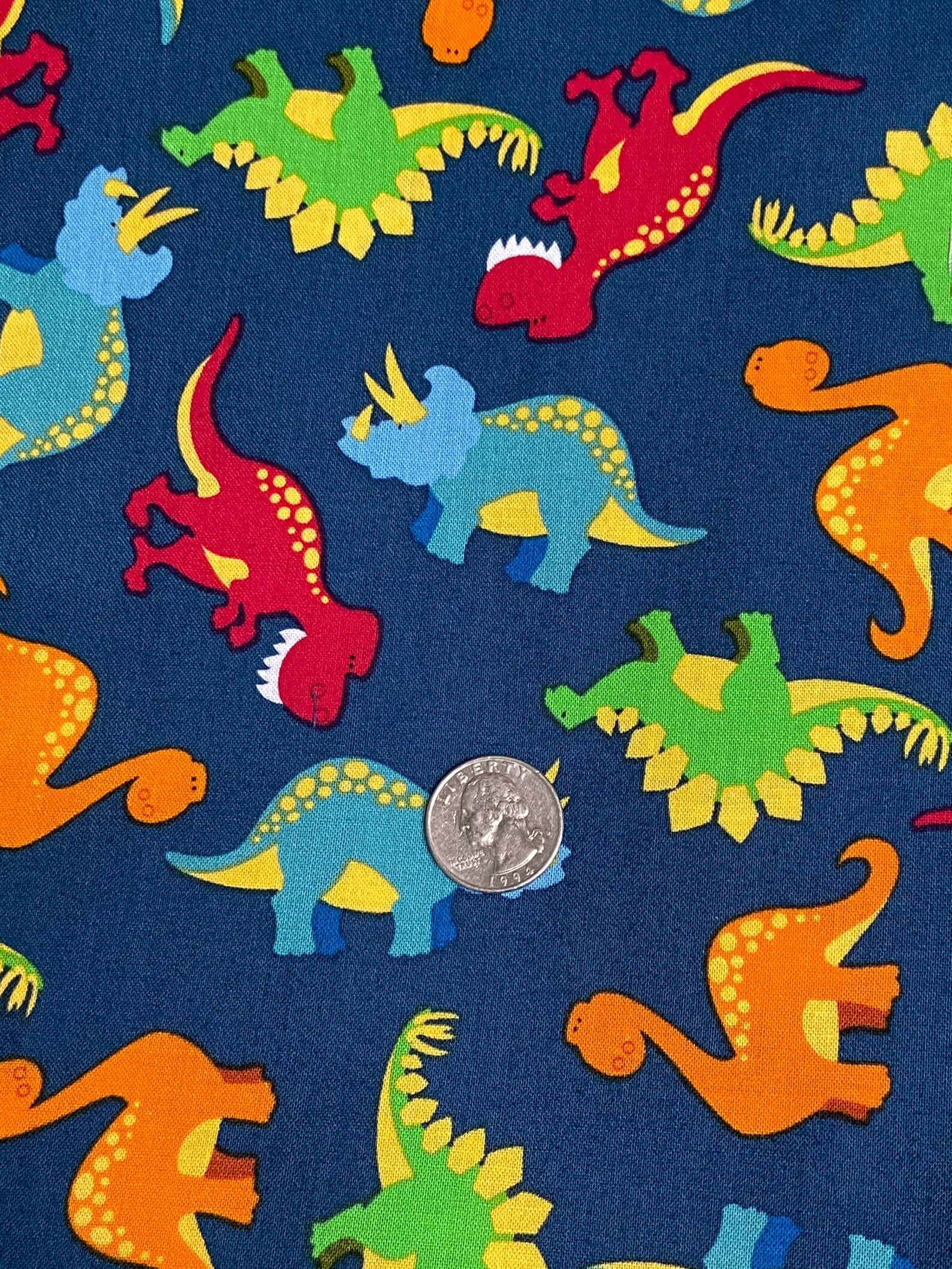 Cute Jurassic Dinosaur Cotton Fabric Fat Quarter 1/2 Yard - Etsy