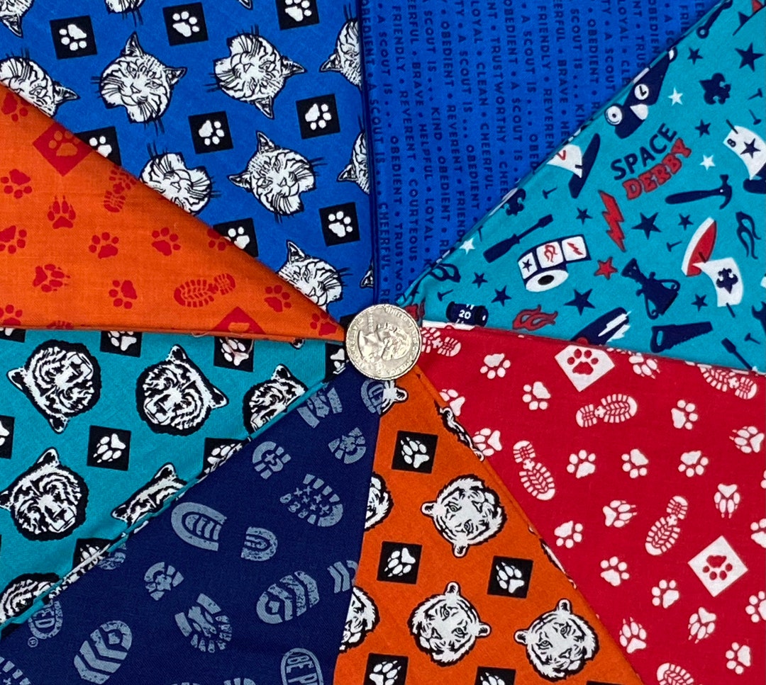 Cub Scout Fabric Bundle - 100% Cotton Fat Quarter Bundle With 8 Prints ...