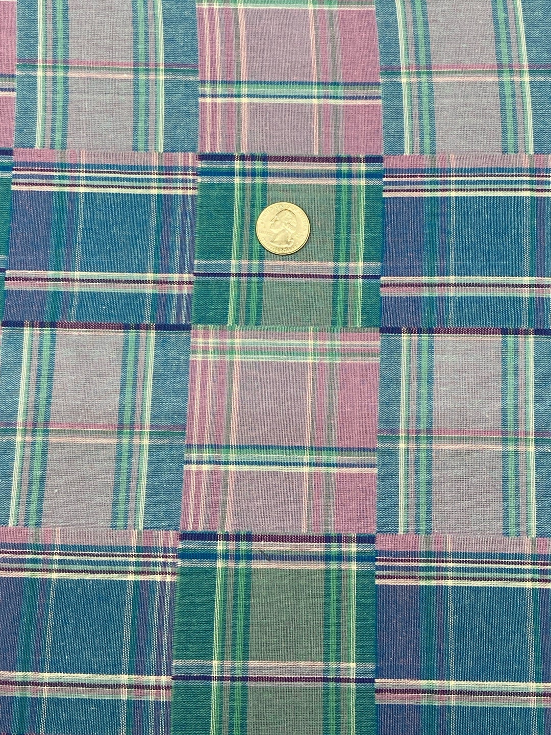 Mad for Madras Purple, Light Blue, and Teal Plaid Robert Kaufman 100% ...