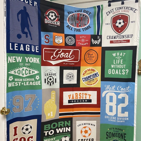 Soccer Fabric - Etsy