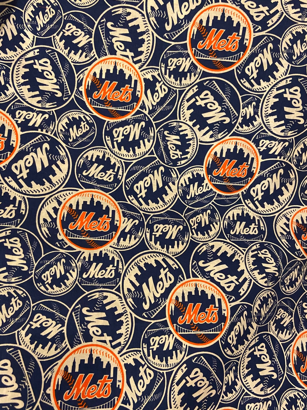 New York Mets Baseball Fabric Cotton - Etsy