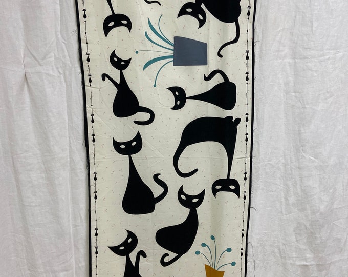 Mod Meow Hip Black Cat Riley Blake Fabric Quilt Panel - 100% Cotton - Etsy