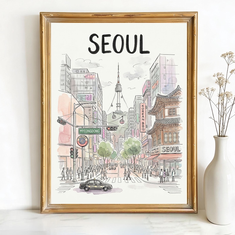 Korean Canvas Wall Art - Etsy