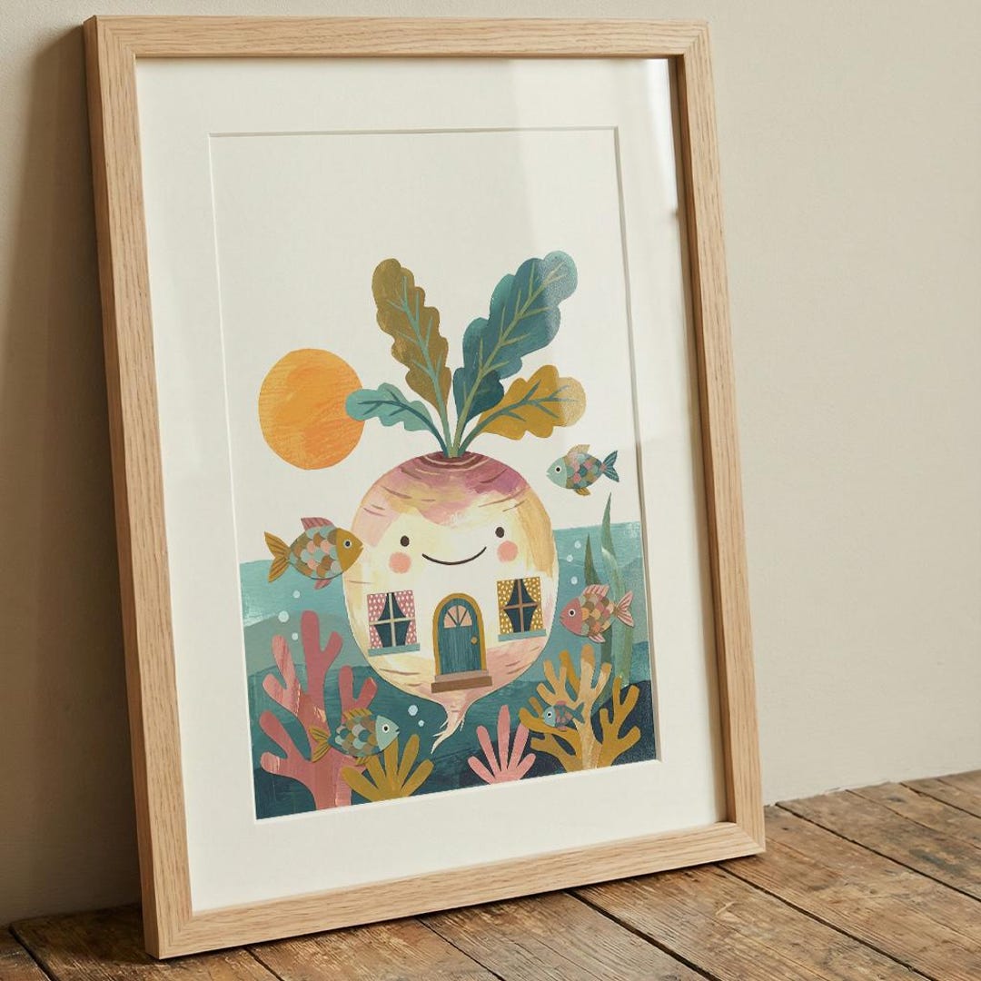 Whimsical Turnip House Art Print, Nursery Decor (digital Download) - Etsy