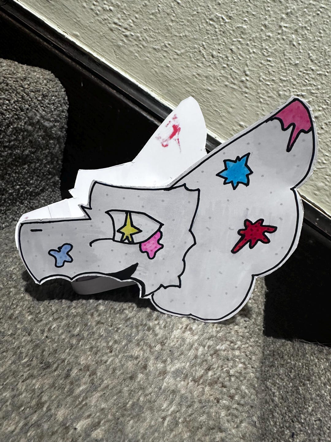 A Mini Dragon Puppet Made With Cardstock, Includes: a Supporter ...