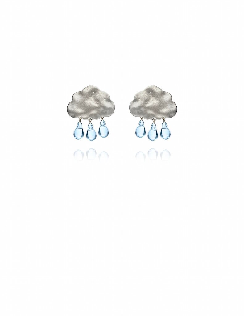SUMMER RAIN Cloud Rain Earrings-cute Earrings-kawaii - Etsy