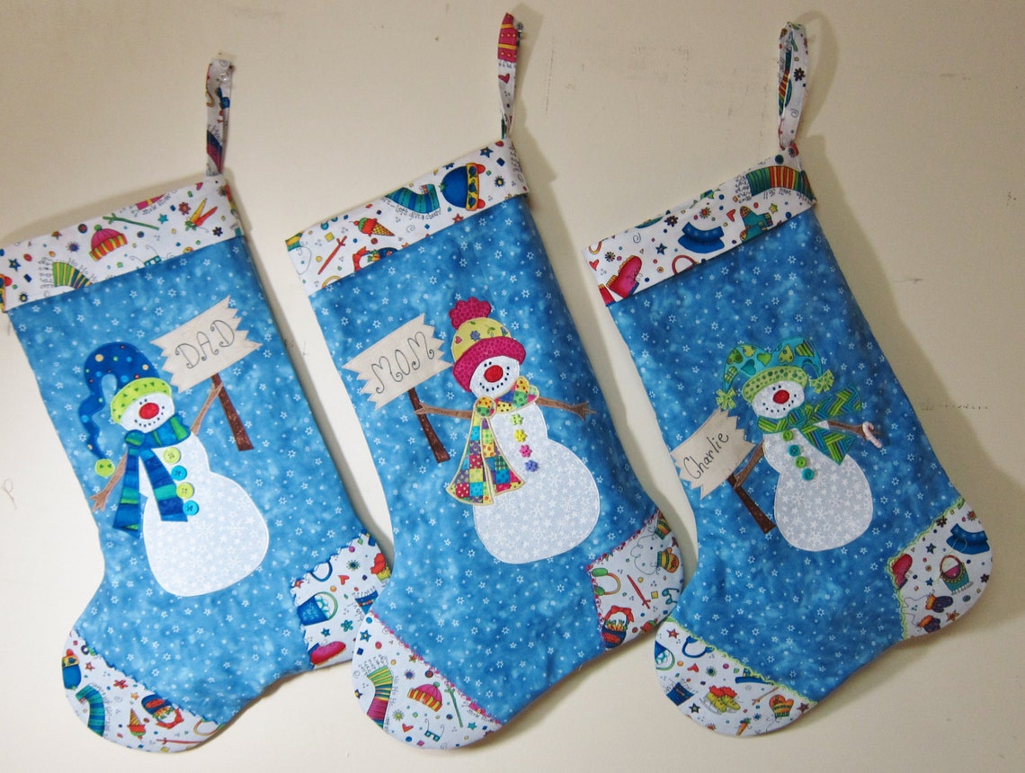 Digital Pattern for Build-a-snowman Stocking .pdf Pattern, Design Your ...