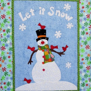 Let It Snow PDF Pattern for Appliqued Snowman - Etsy
