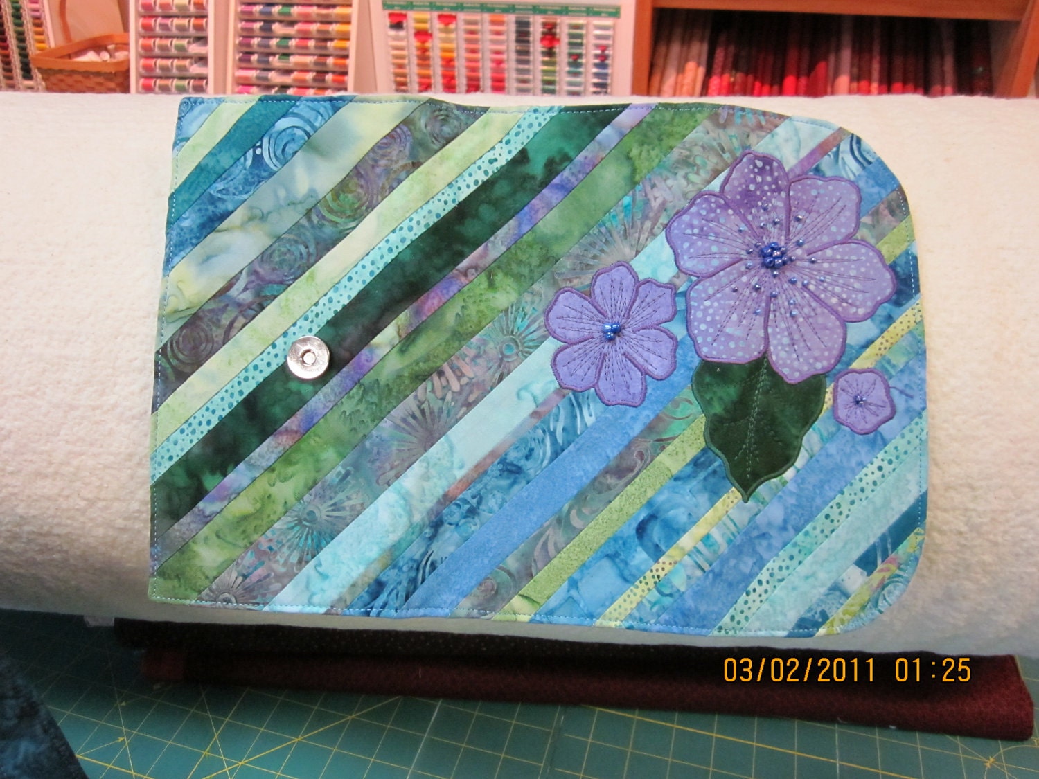 Bella Wallet Pattern,paper Version Large Appliqued Wallet With ...