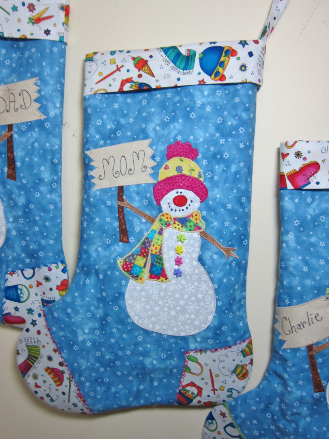 Digital Pattern for Build-a-snowman Stocking .pdf Pattern | Etsy