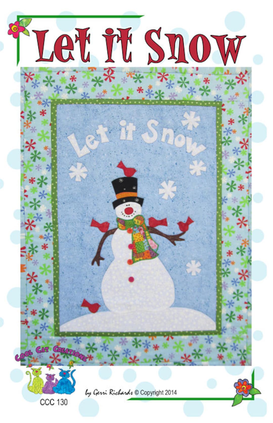 Let It Snow, Pattern for Appliqued Snowman - Etsy