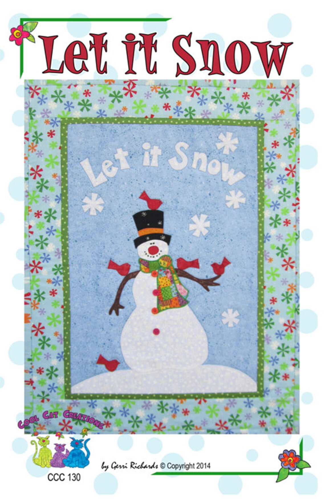 Let It Snow PDF Pattern for Appliqued Snowman - Etsy