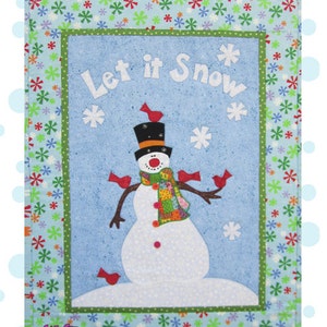 Let It Snow, Pattern for Appliqued Snowman - Etsy