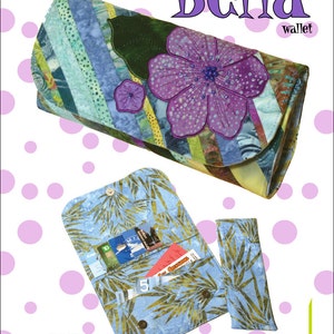 Bella Wallet Pattern,paper Version Large Appliqued Wallet With ...
