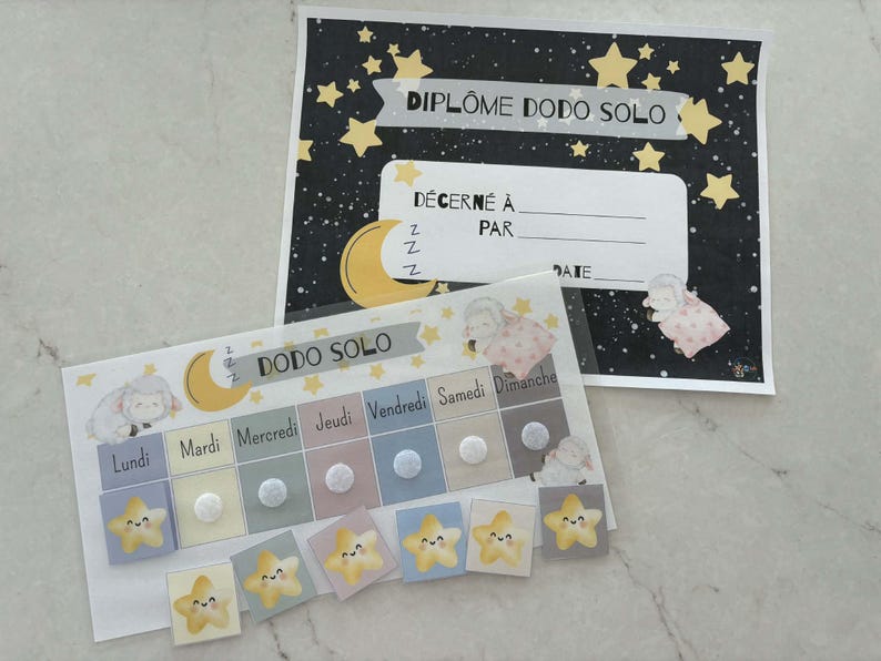 Calendrier De Suivi Dodo Solo – Tableau éducatif Imprimable Pour ...