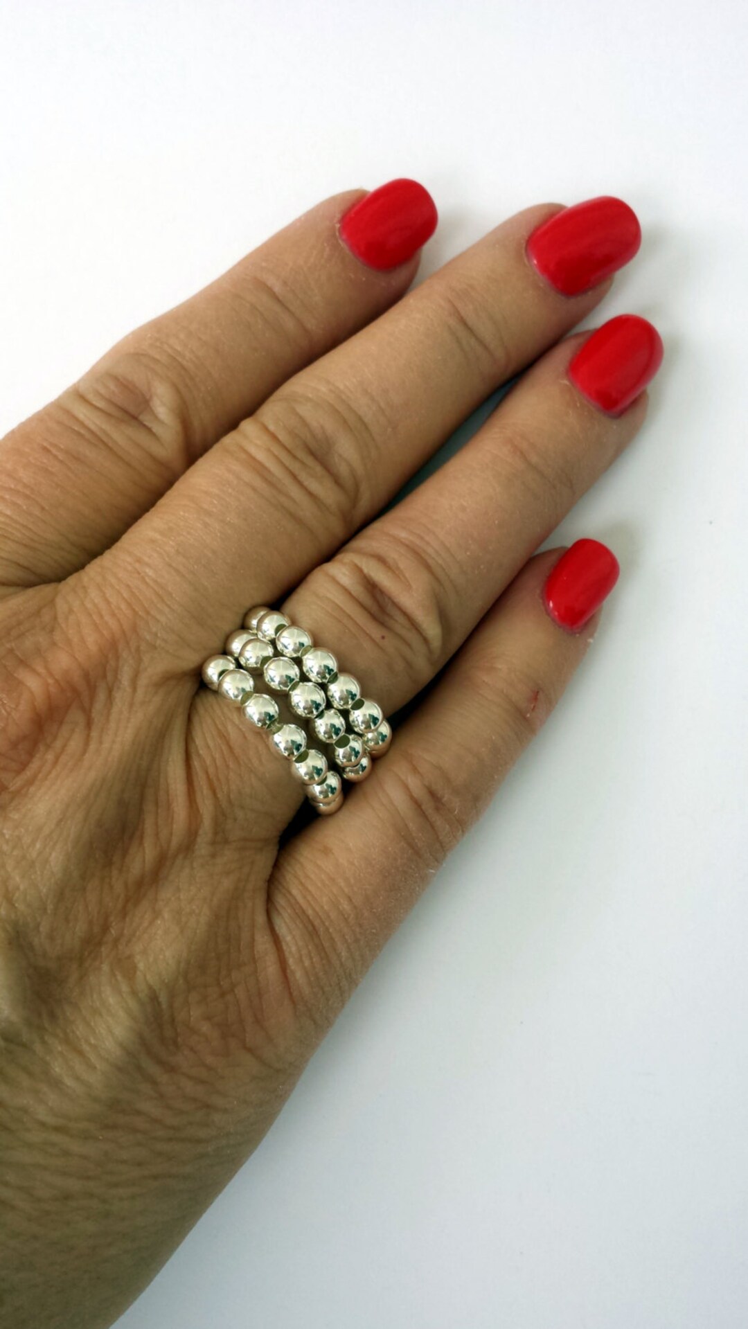 Silver Stacking Ring, Adjustable Solid Sterling Silver Stack Ring ...