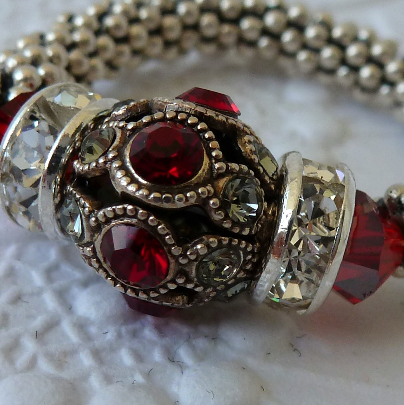 Stretch Ring Christmas Red Adjustable July Birthstone Ring - Etsy