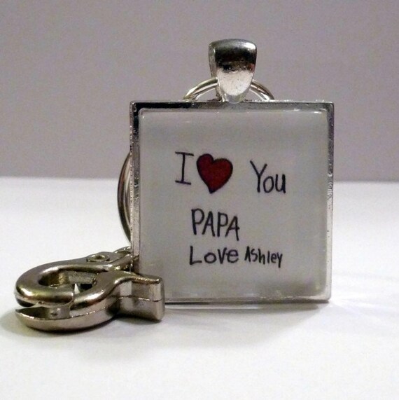 Actual Childs Handwriting Keychain Personalized Childs - Etsy