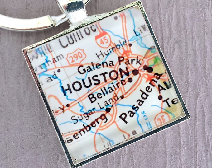 Custom Map Keychain Personalized Map Necklace Map Pendant - Etsy