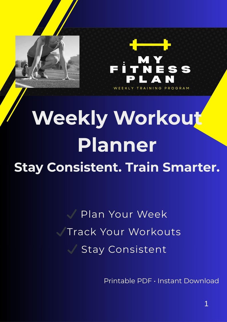 Weekly Workout Planner Printable PDF | Fitness Training Schedule | Gym ...