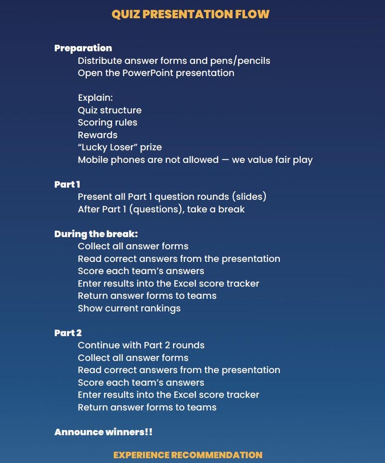 General Knowledge Quiz #1 — Ready-to-host Pub Quiz PPT + Score Tracker ...