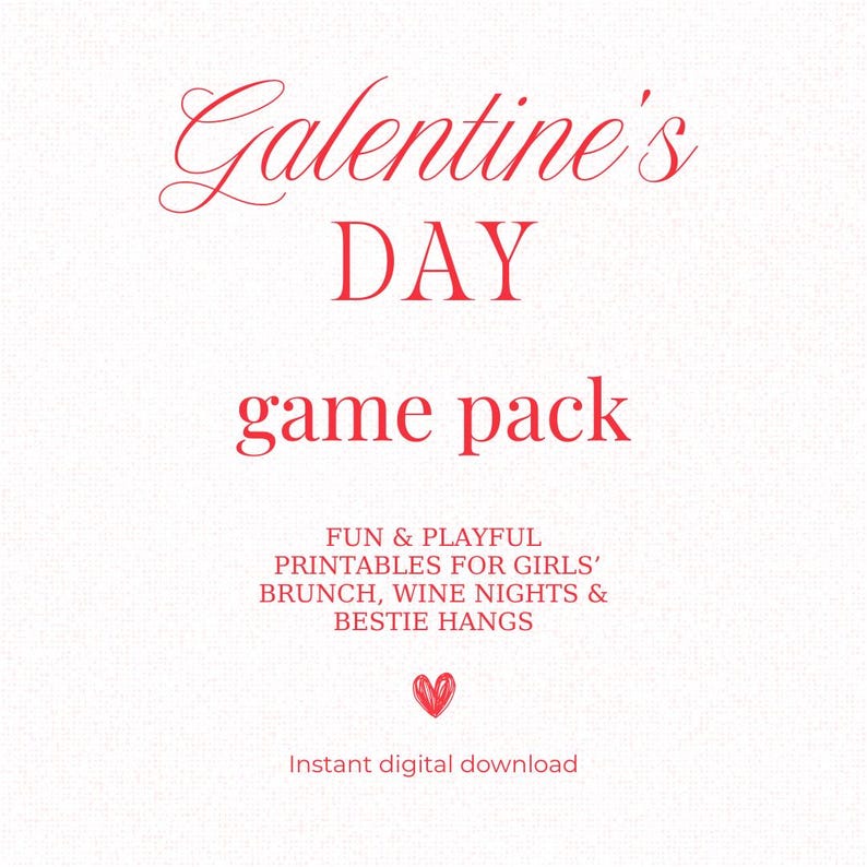Galentine’s Day Games Printable | Girls Night & Brunch Party Games ...