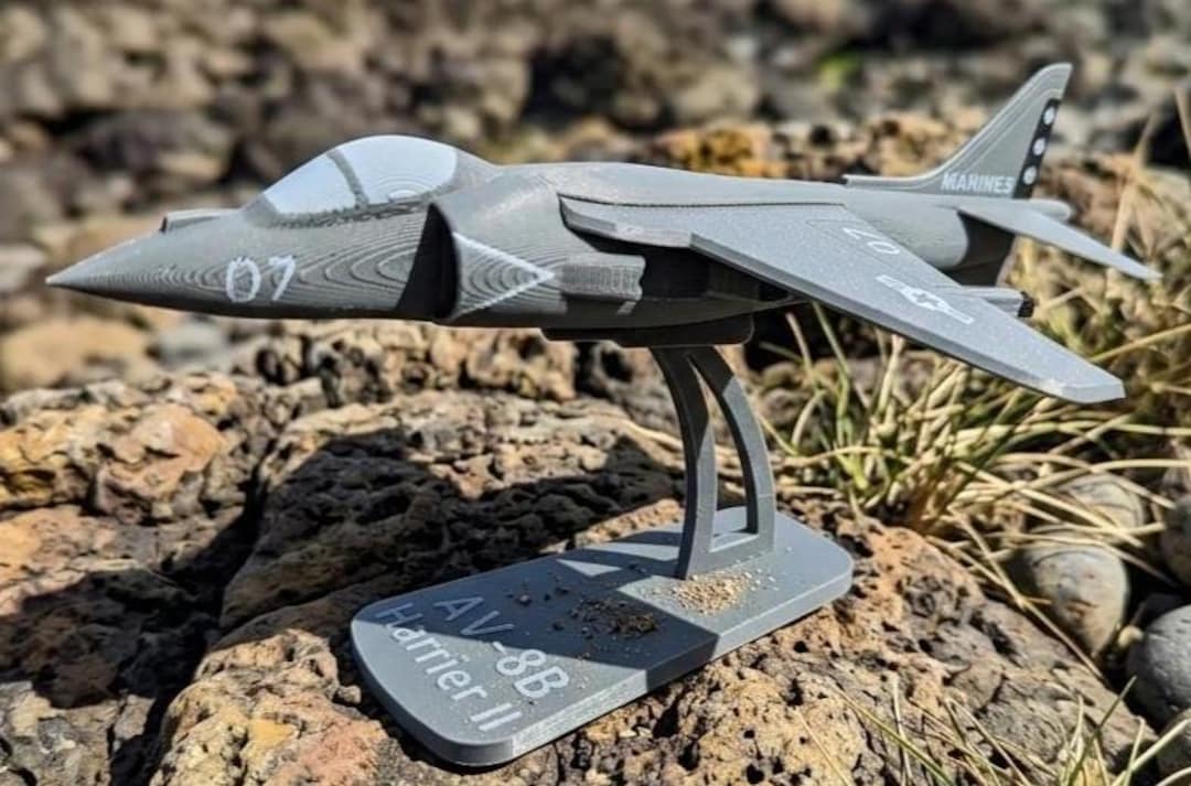 3D Printed Harrier AV-8B Model Kit VTOL Jump Jet Marines Attack ...