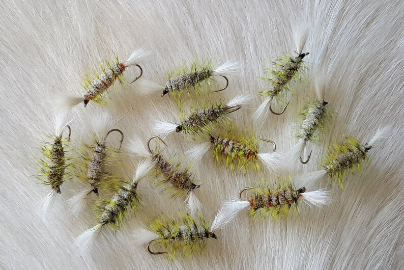 Fly Fly Fishing Flies .. 1 Flies Only .. White Tail Front & - Etsy