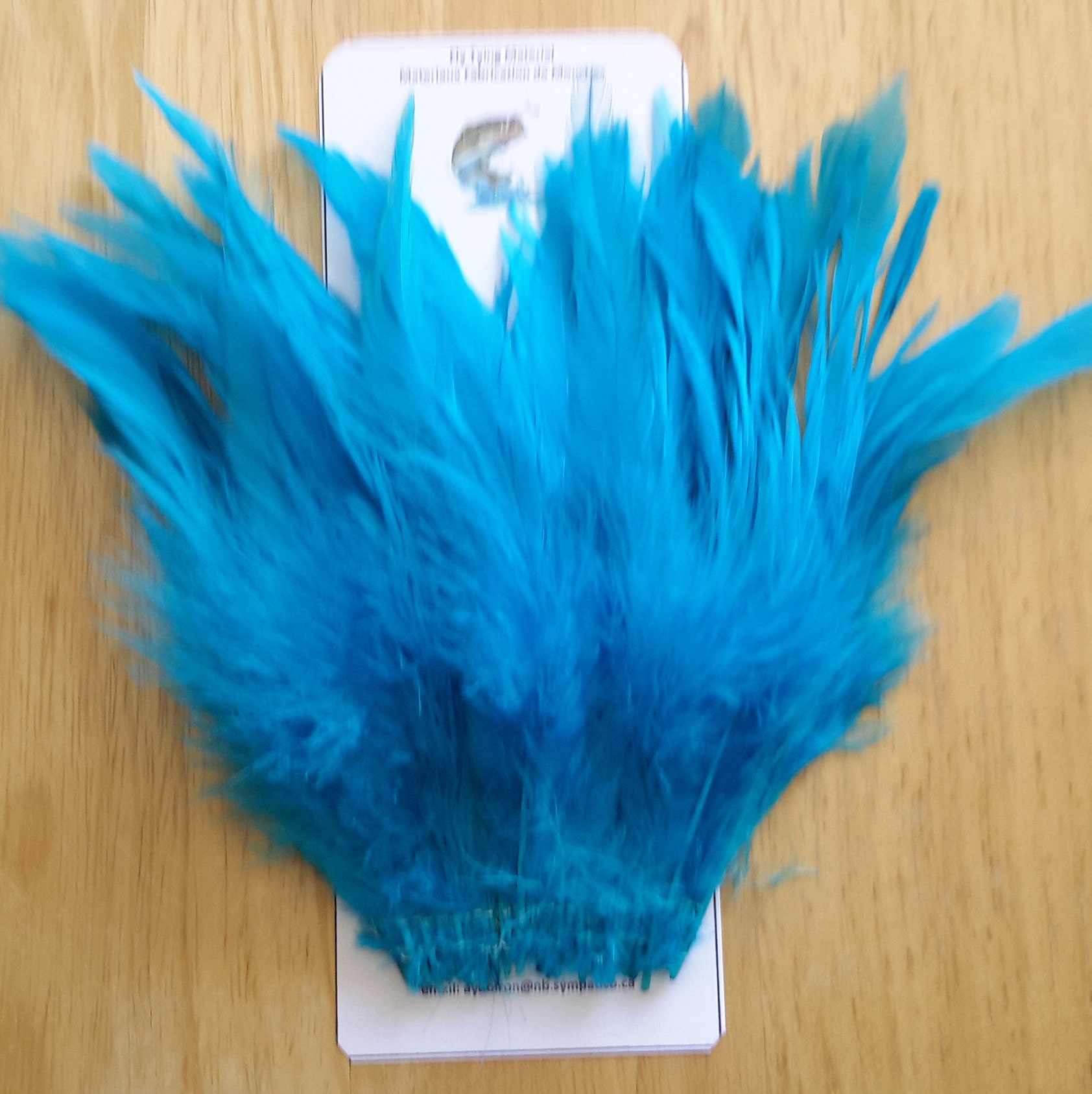 Strung... Fly Tying Material. Saddle Hackle Mix. Feather. Color. Blue ...