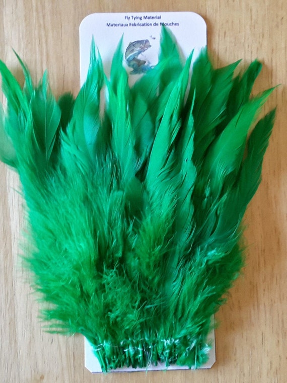 Strung... Fly Tying Material. Saddle Hackle Mix. Feather. Color. Blue ...